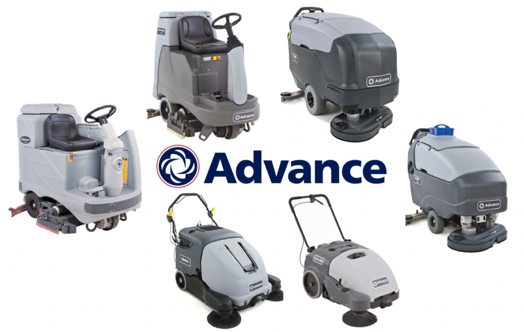 Comparing Advance Ride-on Industrial floor scrubbers - Mid Ohio Forklifts
